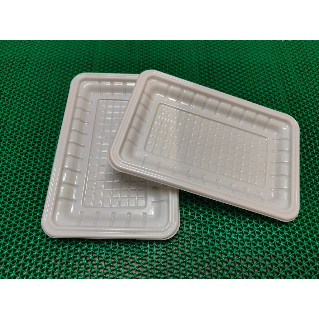 Jual Mika Plastik Tray Buah dan Sayur (isi 50pcs) / TR 03 Warna Putih ...