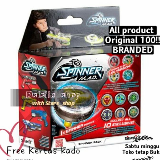 Jual Spinner Mad Spinner Pack SilverLit Original / Gangsing Spinner ...