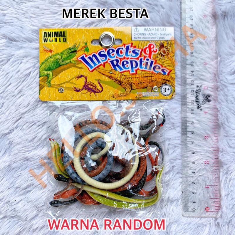 Jual MAINAN MEREK BESTA INSECTS & REPTILES ANIMAL WORLD ULAR ULARAN ...