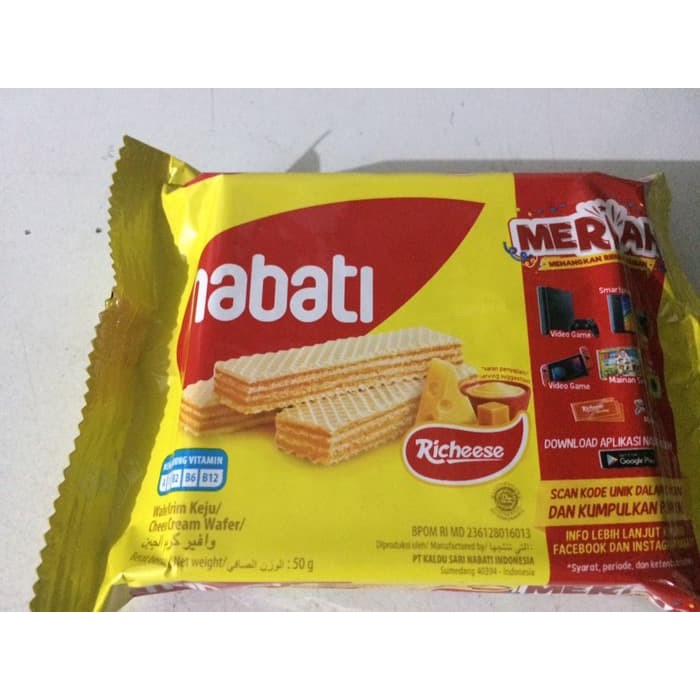 Jual Nabati Richeese Cheese Wafer snack rasa keju harga murah | Shopee ...