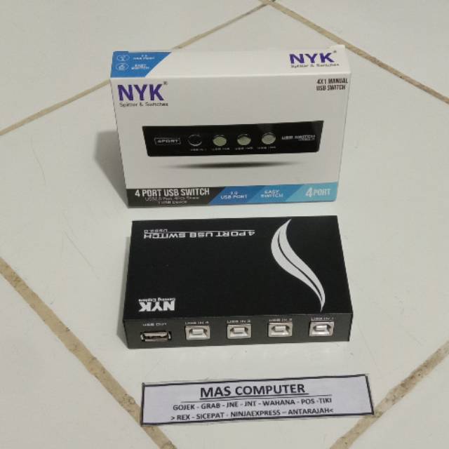 Jual NYK switch Hub Printer 4port / switch Hub 1Printer To 4CPU / switch Hub Printer 4 port ...