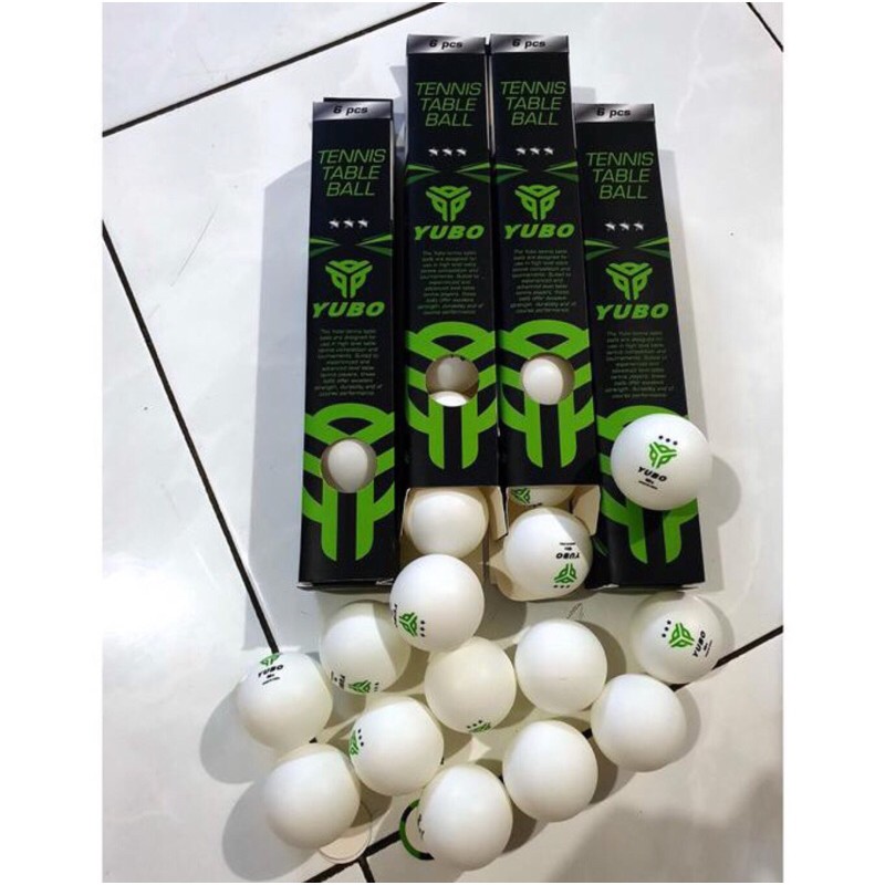 Jual TERMURAH Bola Pingpong Pimpong Table Tenis Ball YUBO 40+ ABS 3Star ISI 6 PUTIH BAGUS ...