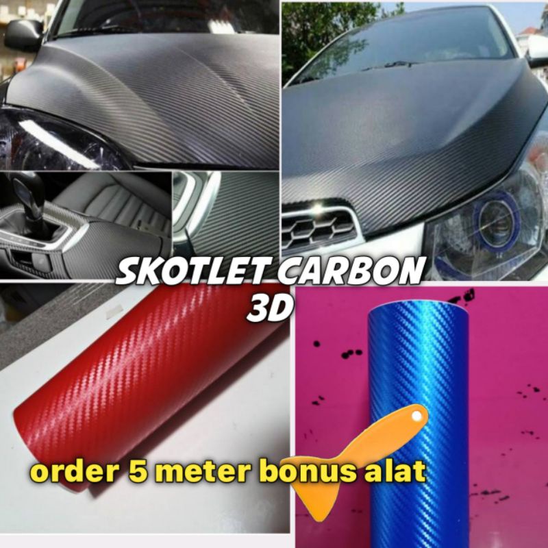 Jual Skotlet Carbon 3D Skotlet Motor Scotlet bertekstur kasar Skotlet ...