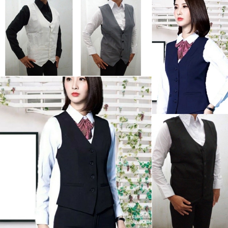 Jual BAJU ROMPI VEST WANITA CEWEK KERJA KANTOR FORMAL SIZE M L XL XXL ...