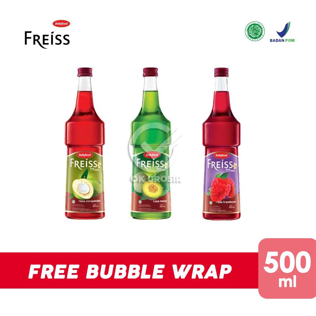 Jual Freiss Syrup / Sirup Buah Segar Halal (Botol Kaca 500 ml) | Shopee ...