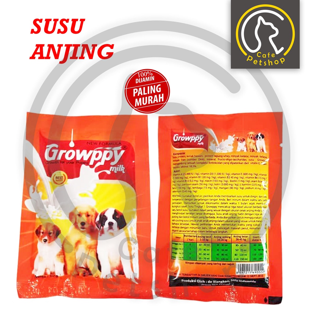 Jual Susu anak anjing GROWPPY Dog Milk Puppy 30 gr anakan growpy 30gr | Shopee Indonesia