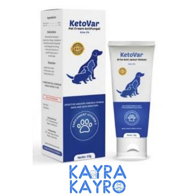 Jual KetoVar Pet Cream Anti Fungal 10 gr - Krim Obat Jamur Hewan Anjing ...