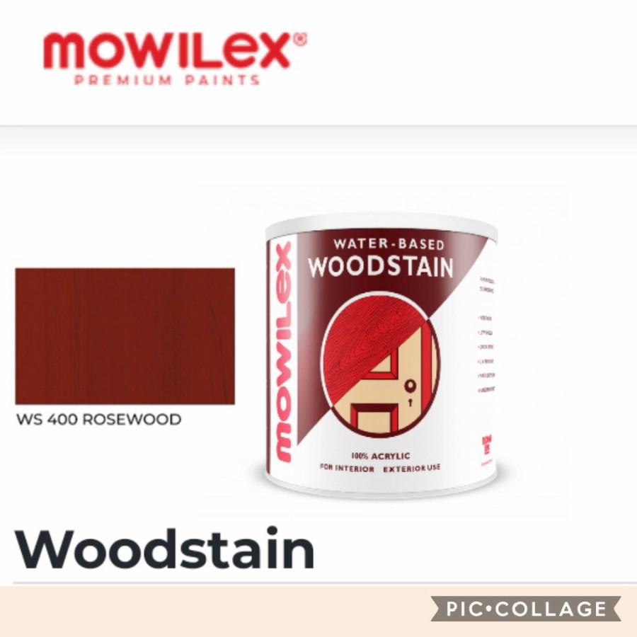 Jual Cat Politur Kayu Mowilex Woodstain Water Based 1 Liter - Sepia | Shopee Indonesia