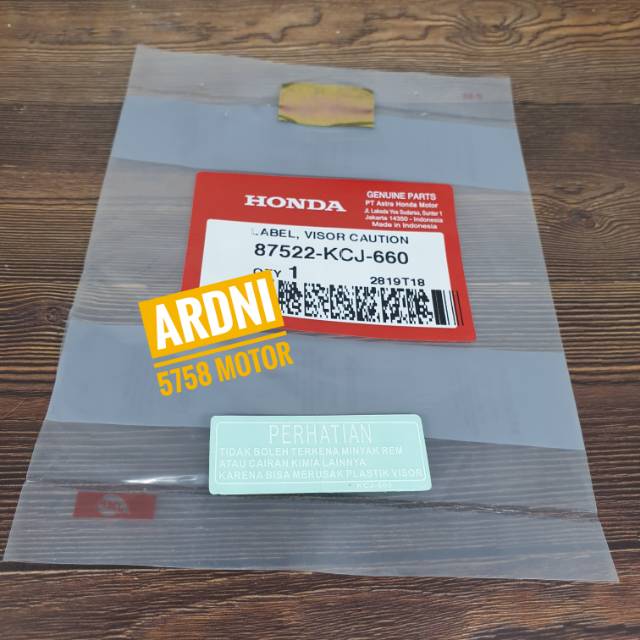 Jual Sticker Stiker Label Visor Caution Perhatian Tiger Revo | Shopee ...