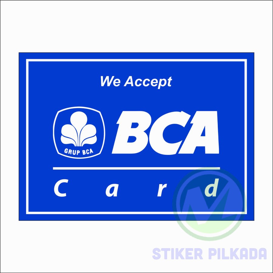 Jual STIKER VINYL WE ACCEPT BCA CARD | Shopee Indonesia