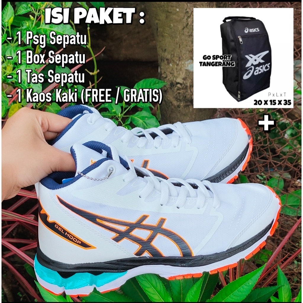 Jual PAKET HEMAT SEPATU VOLI PRIA WANITA - WHITE ORANGE / SEPATU VOLLY ...