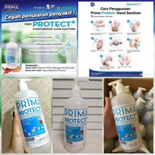 Jual PRIMA PROTECT+ HAND SANITIZER 500 ML (Bpom) | Shopee Indonesia