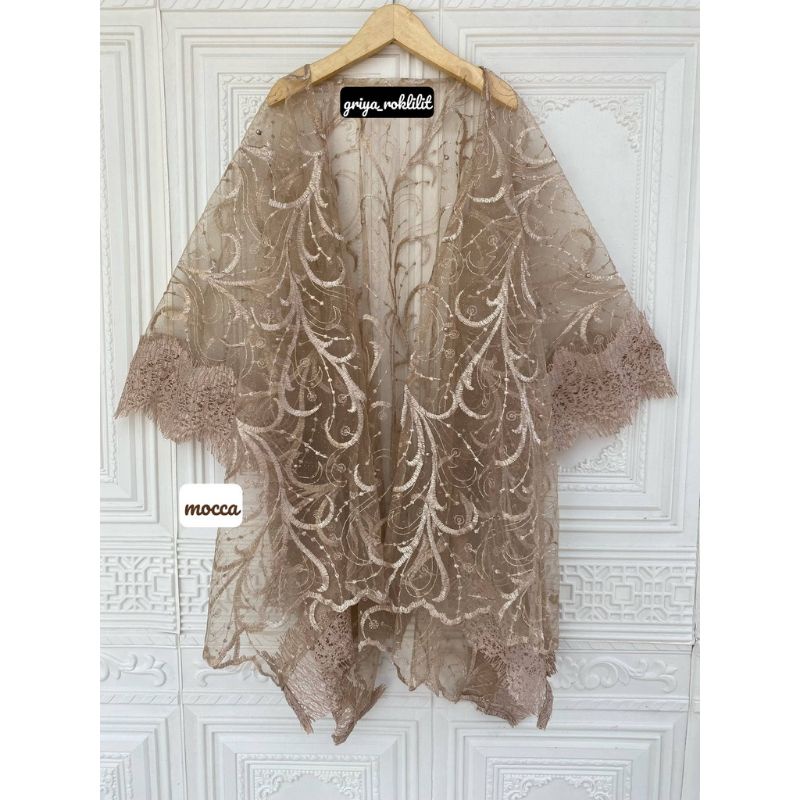 Jual Atasan Kebaya Cardigan Brukat Outer Tile Kardigan Brokat Outer ...