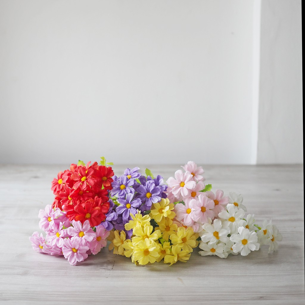 Jual Bunga Daisy Mini Warna Soft / Artificial Mini Daisy in Pastel ...