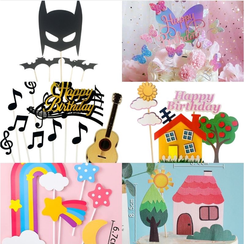 Jual topper cake/topper batman/topper gitar/topper music/topper rumah ...