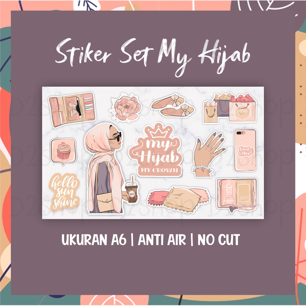 Jual Stiker set Girl My Hijab cute Sticker | Shopee Indonesia