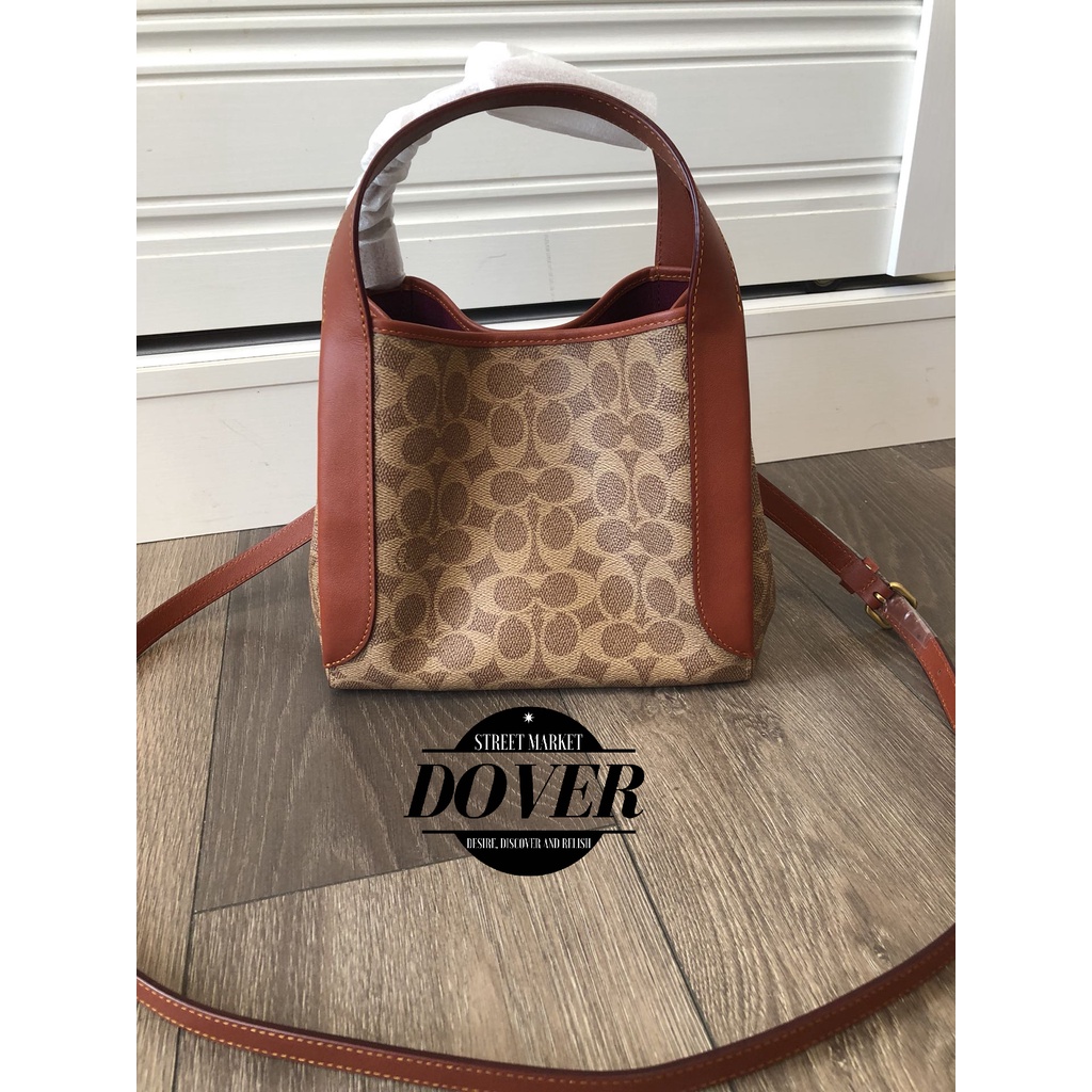 Jual Coach Hadley Hobo 21 Signature Canvas Tan Rust | Shopee Indonesia