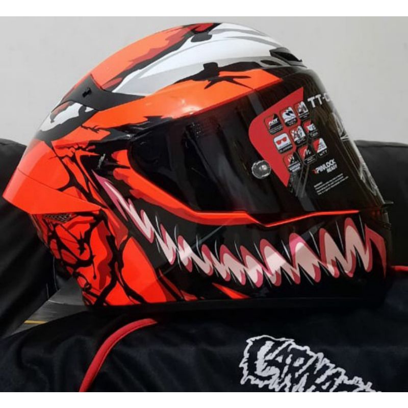 Jual KYT TT Course Marvel Carnage | Shopee Indonesia