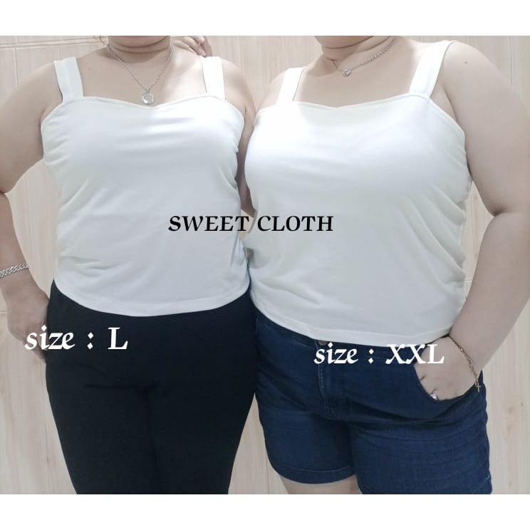 Jual SWEET CLOTH SAKURA Crop TankTOP BIGSIZE Dua Layer Atasan Wanita ...