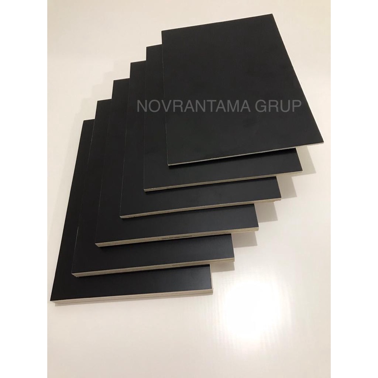 Jual Multiplek / Triplek melamin hitam doff 12mm 100x60 cm melaminto ...