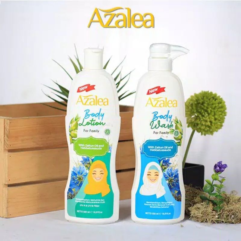 Jual Azalea Personal Care (Body Wash 500ml + Body Lotion 500ml ...