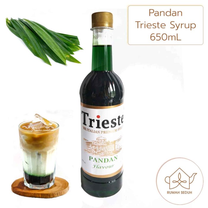 Jual 650mL Sirup Pandan merk Trieste - Pandan Italian Premium Syrup ...