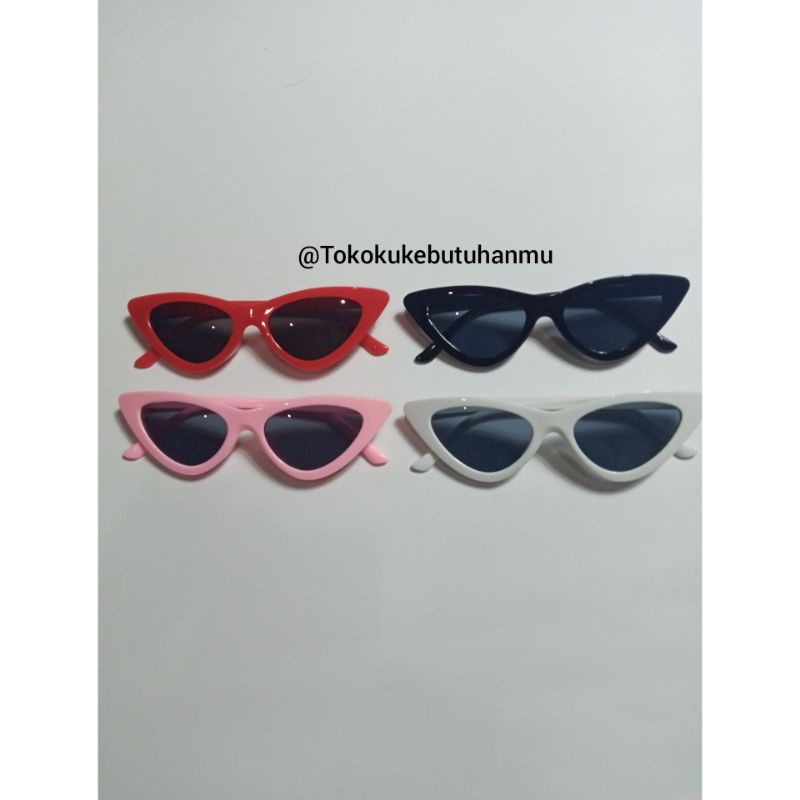 Jual kacamata korean fashion kacamata vintage cat eye sunglasses kacamata segitiga triangle ...