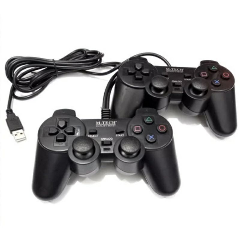 Jual GAMEPAD DOUBLE BLACK M-TECH JOYSTICK DOUBLE GAMEPAD DOUBLE USB ...