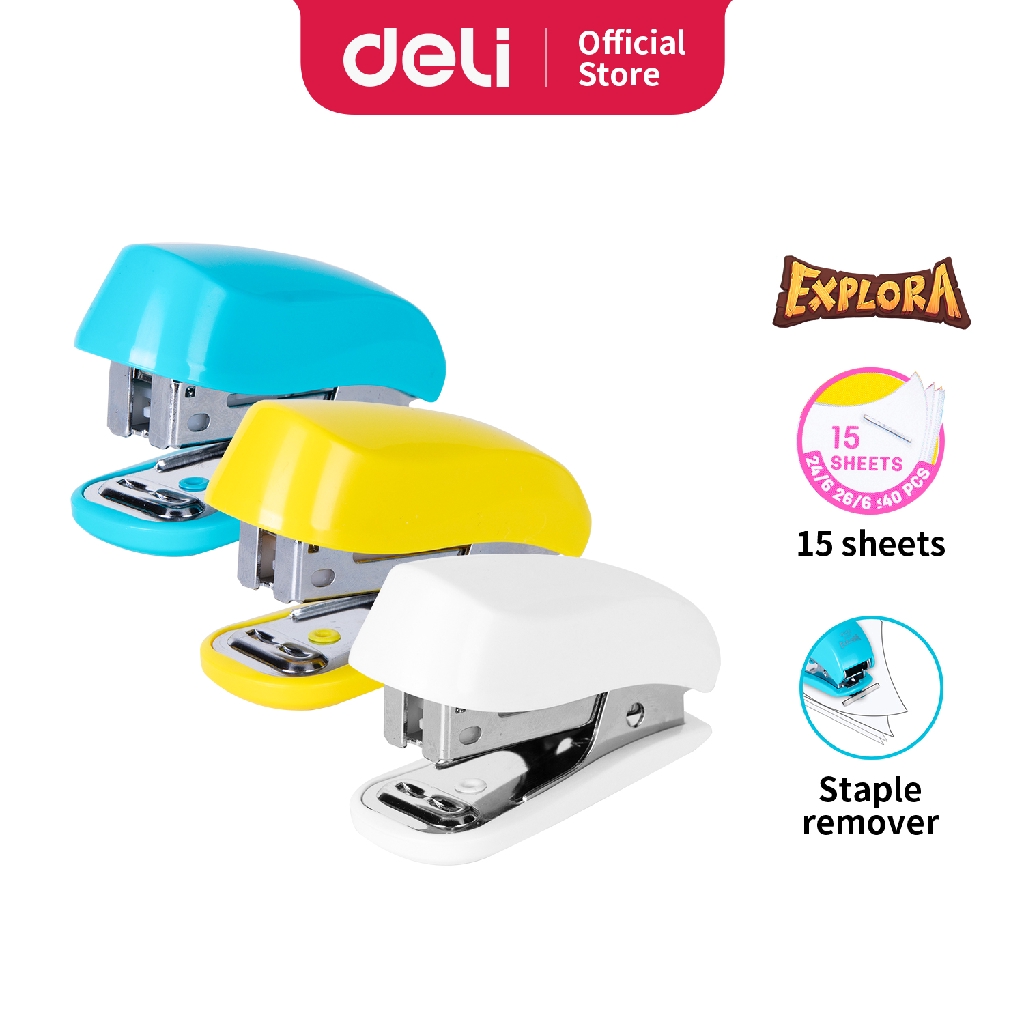 Jual Deli Stapler Mini #12 pembukaan staples terintegrasi untuk ...