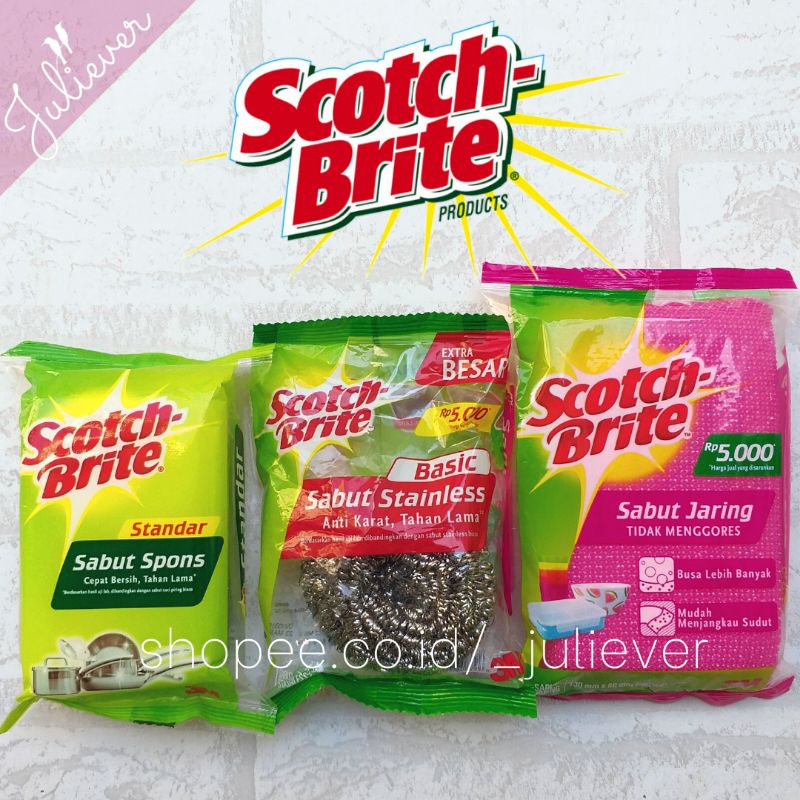 Jual Sabut Cuci Piring Scotch Brite | Sabut Jaring | Sabut Kawat | Spon ...