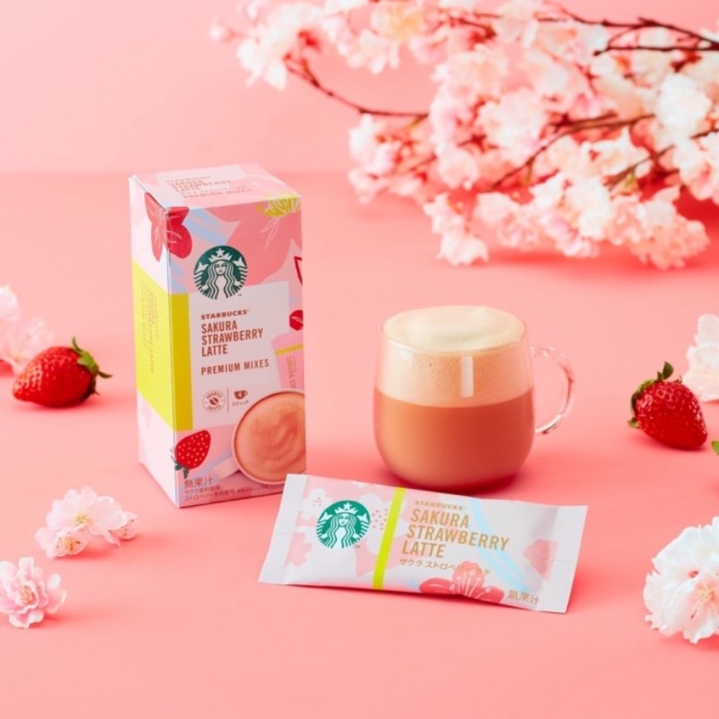 Jual STARBUCKS Cherry Blossom Strawberry Latte Instant Coffee 24G ...