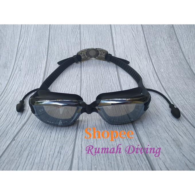 Jual Kacamata Renang Swim Goggle Swimming Alat Berenang Dengan Penutup Penjepit Hidung Nose Clip ...
