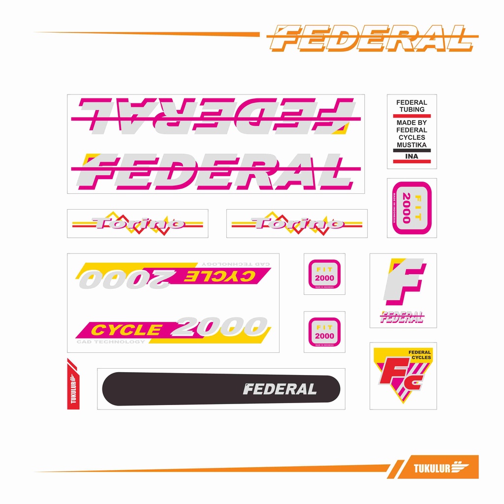 Jual STIKER DECAL SEPEDA FEDERAL TORINO | Shopee Indonesia