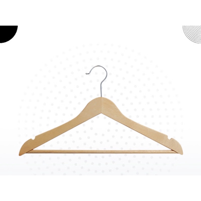 Jual Hanger kayu dengan palang tengah | Shopee Indonesia