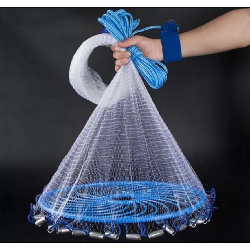 Jual NAHINIBARUSTORE JALA IKAN KIPAS 3M-4,8M JARING IKAN JALA LEMPAR ...