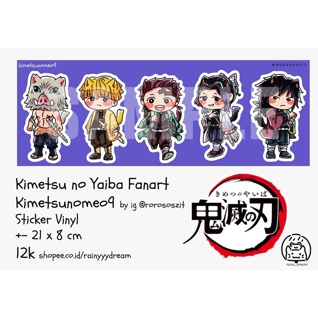 Jual STICKER ANIME KIMETSU NO YAIBA - DEMON SLAYER! kimetsunomeo9 ...