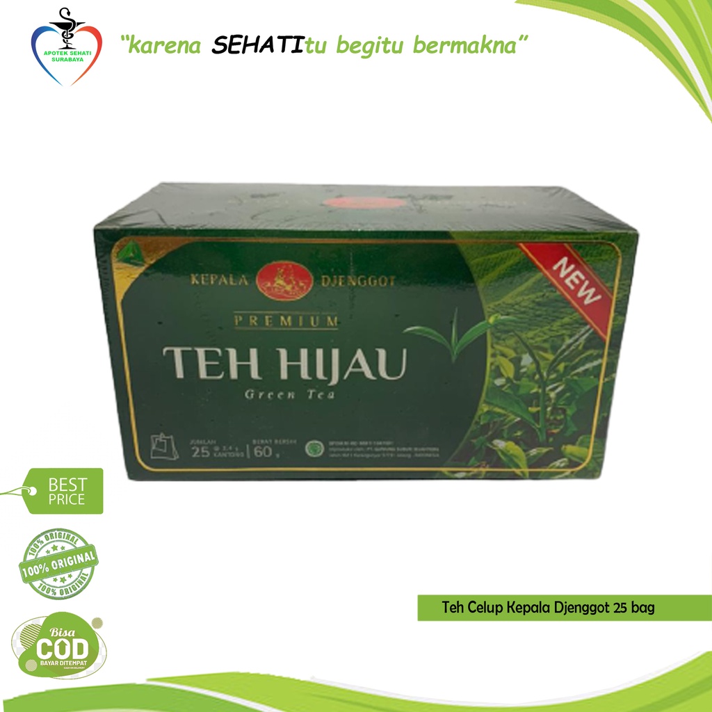 Jual TEH HIJAU KEPALA DJENGGOT / Teh Kesehatan / Teh Herbal | Shopee ...