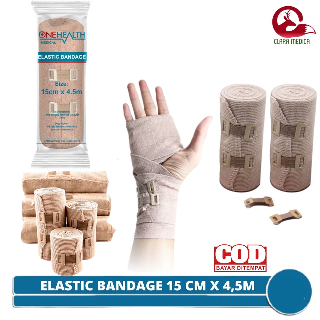 Jual Cod Perban Elastis Elastic Band Bandage Gulung Onehealth 15 cm x 4 ...