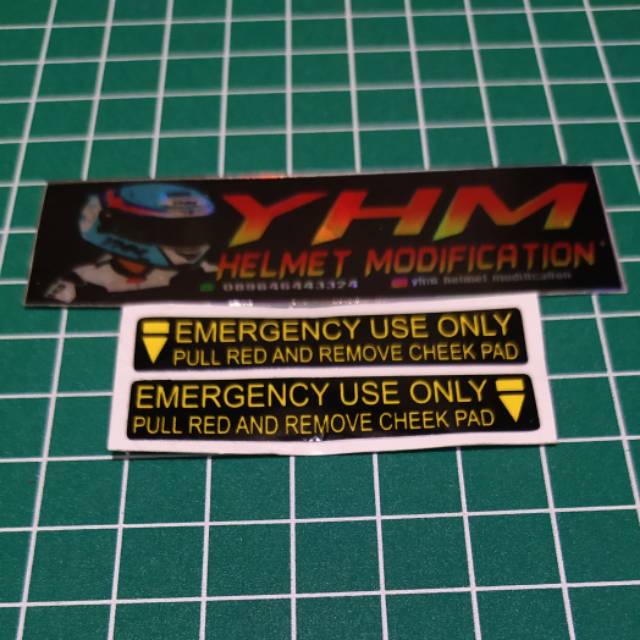 Jual Sticker Emergency Use Only / Sticker emergency Helm / sticker ...