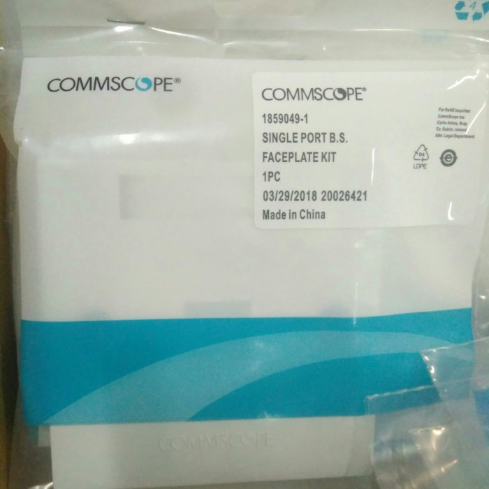 Jual Faceplate face plate frame AMP Commscope 1 lubang port | Shopee ...