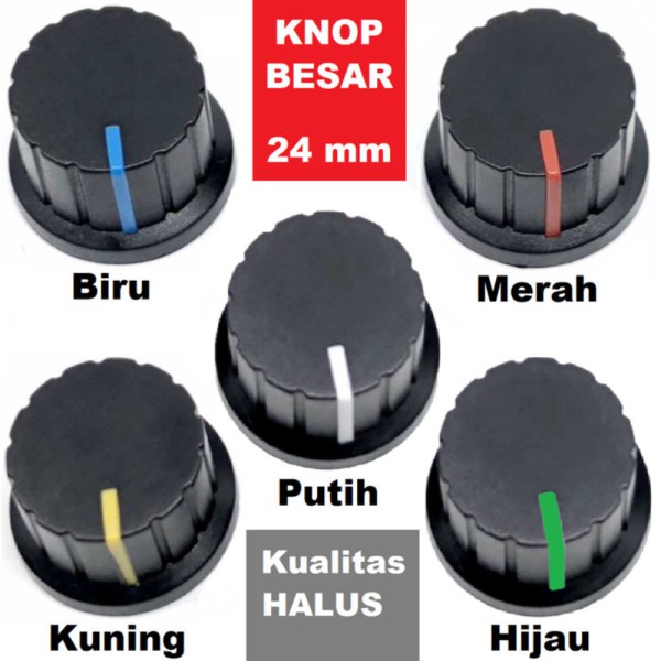 Jual Knop Besar A12 potensio potensiometer knob tutup potentiometer warna - Putih mirorim ...