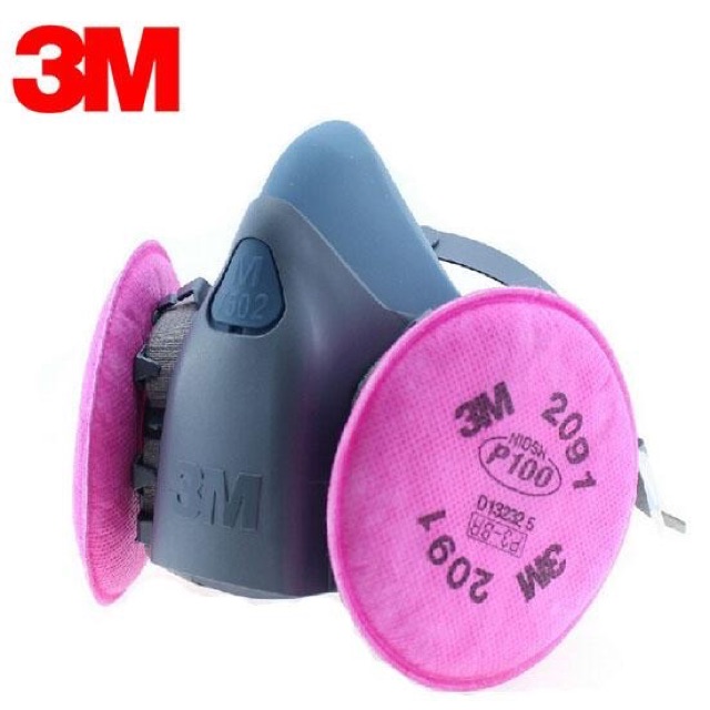 Jual PROMO !! Masker 3M 7502 Respirator + Particulate Filter 3M 2091 ...