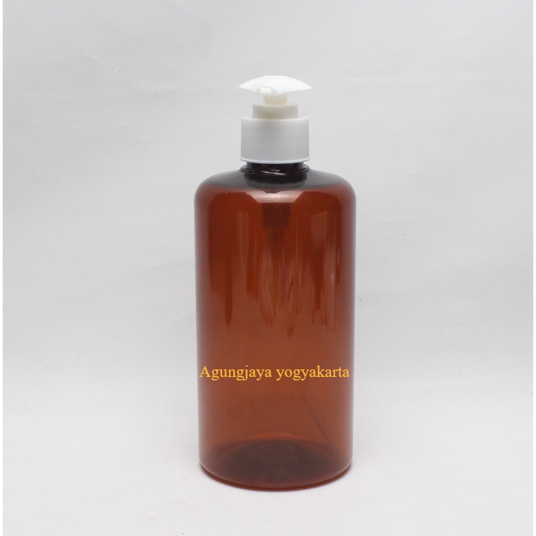 Jual Botol HS 500 ml Amber Coklat Pump Lotion | Shopee Indonesia