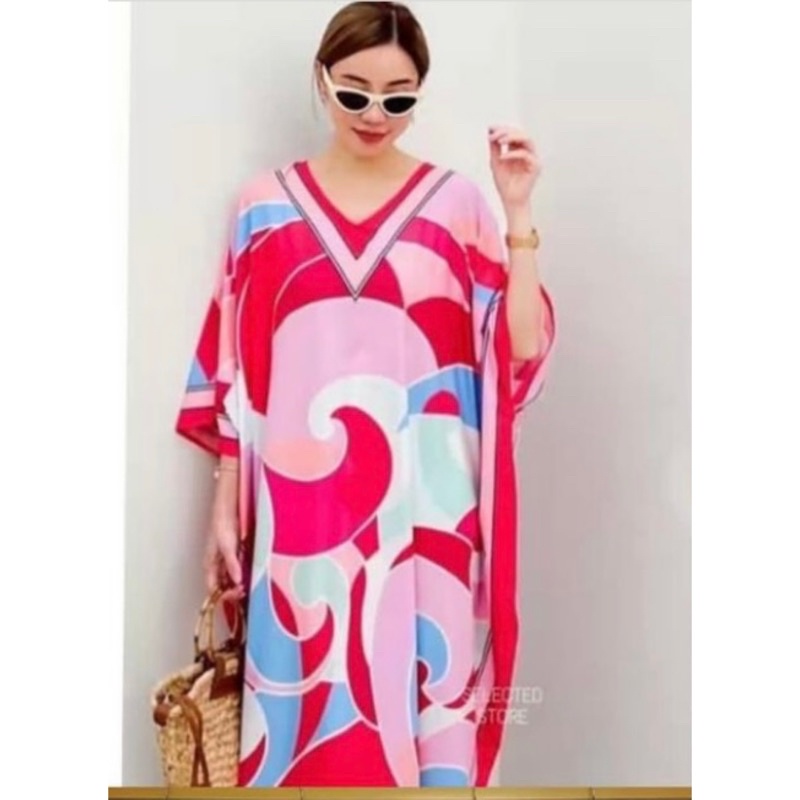 Jual Long Maxi Sliky Dress - Gaun Panjang Wanita Batwing | Shopee Indonesia