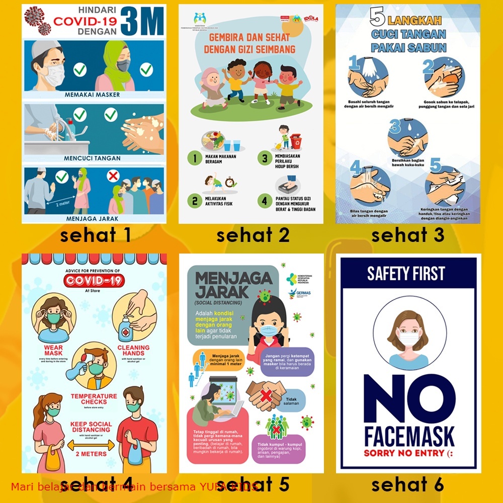 Jual Poster kesehatan - poster covid 19 - poster corona wipe and clean - | Shopee Indonesia