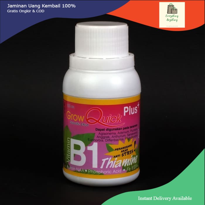 Jual Vitamin B1 Thiamine Obat Cair Anti Stress Tanaman Grow Quick Plus ...