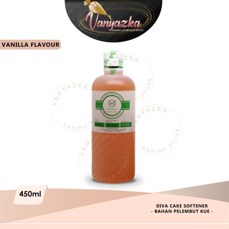 Jual Diva Cake Softener Vanilla/Pelembut Kue&Roti Aroma Vanilla Diva 450ml | Shopee Indonesia