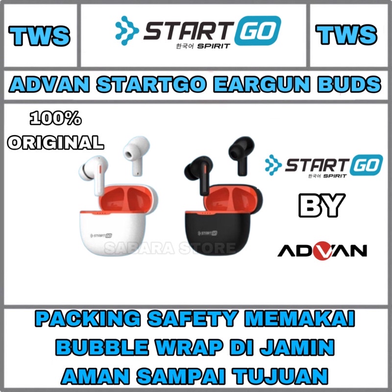 Jual TWS Bluetooth Advan Startgo Eargun Buds TWS Bluetooth Wireless ...