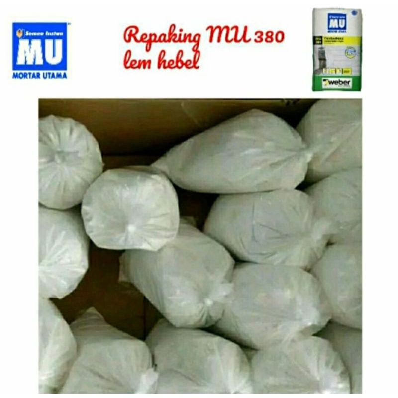 Jual MU 380 Mortar Utama Repaking 1Kg Lem Hebel Bata Ringan | Shopee ...