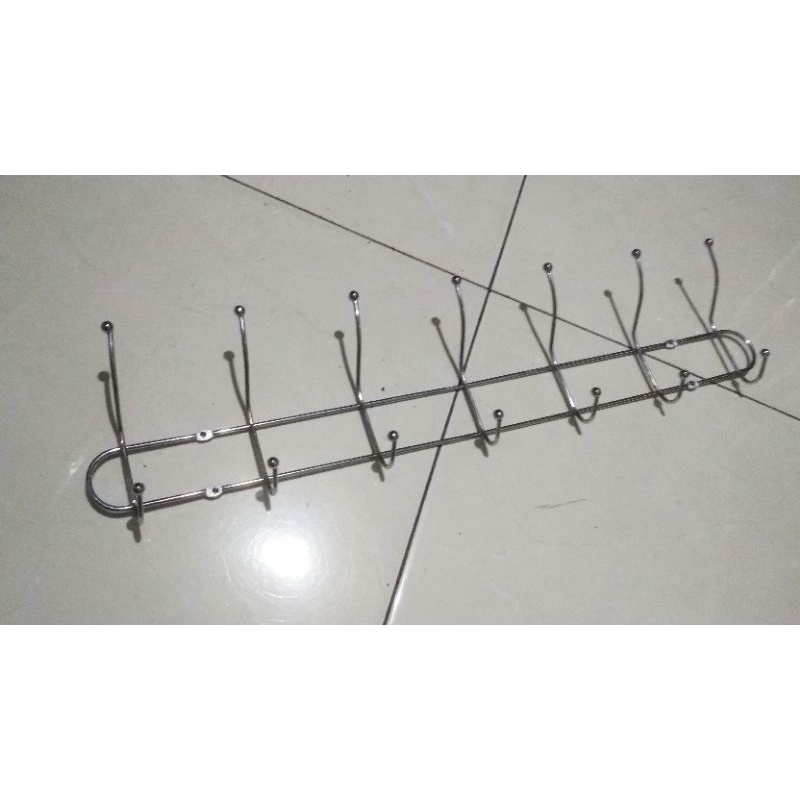 Jual Gantungan baju kapstok hanger dinding besi stainless 6 7 dan 8 ...